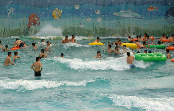 Water Park Wave Pool Equipment , Waterpark Wave Machine For Family Fun ...